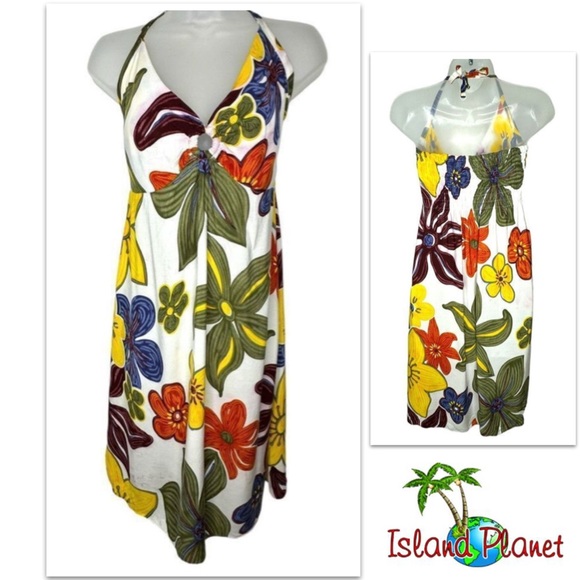 island planet | Dresses | Island Planetfloral Halter Sun Dress | Poshmark